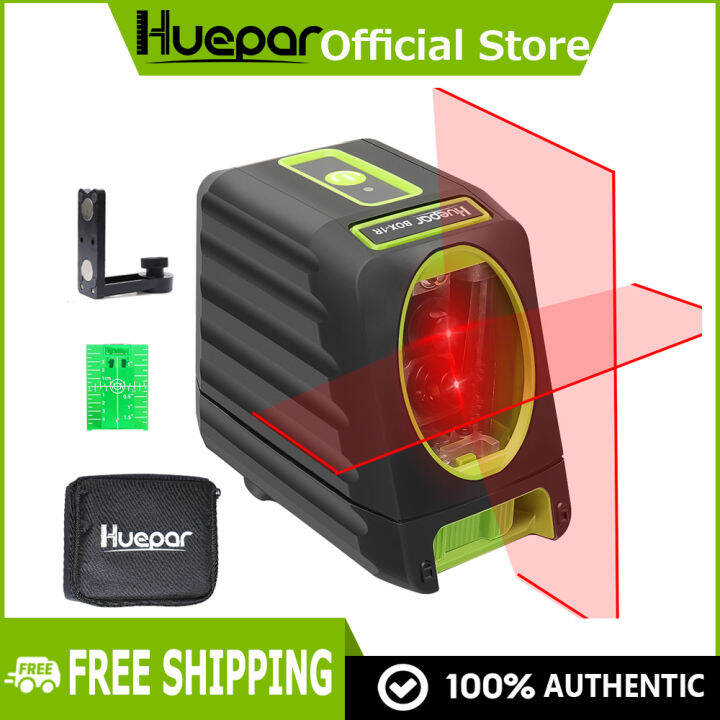 Huepar Red Self Leveling Cross Line Laser Level IP54 360° Magnetic Base ...