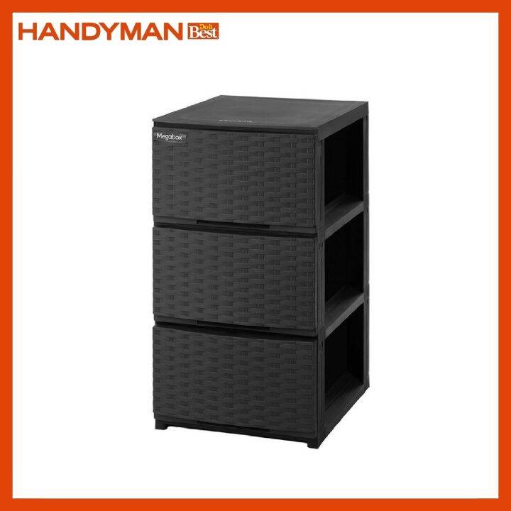 Megabox 3-Layer Boho Drawer (MG164), Black | Lazada PH