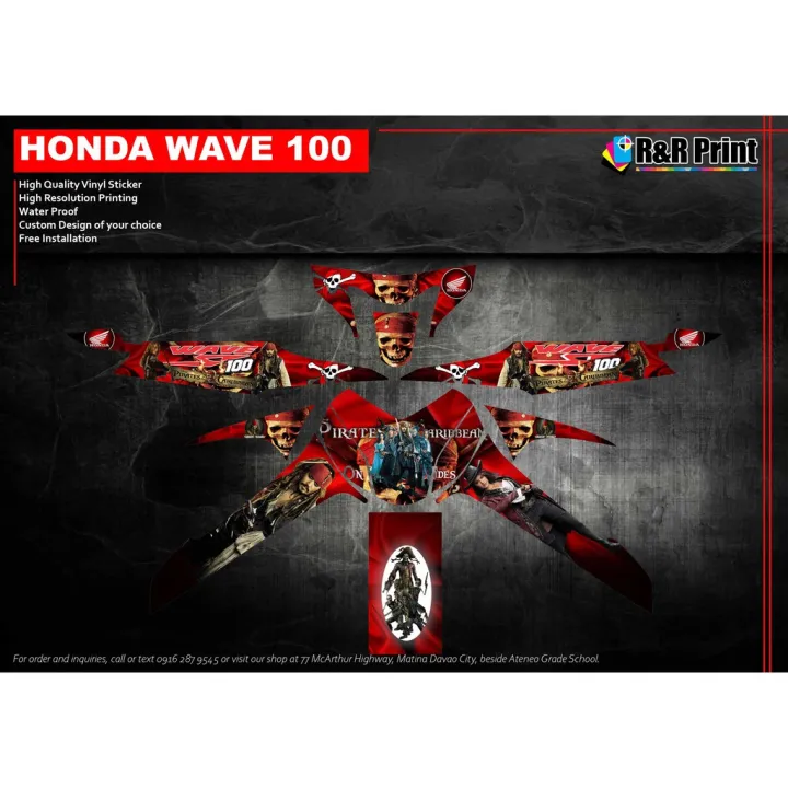 HO- Honda Wave 100 Decals Sticker | Lazada PH