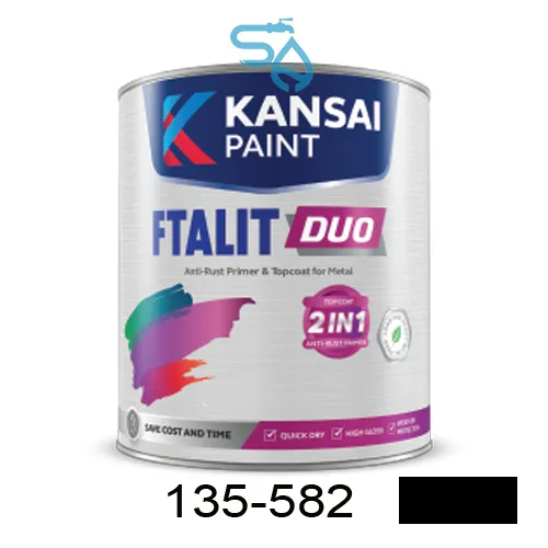 CAT BESI FTALIT DUO 1 KG Hitam / Absolute Black (135-532) | Lazada ...