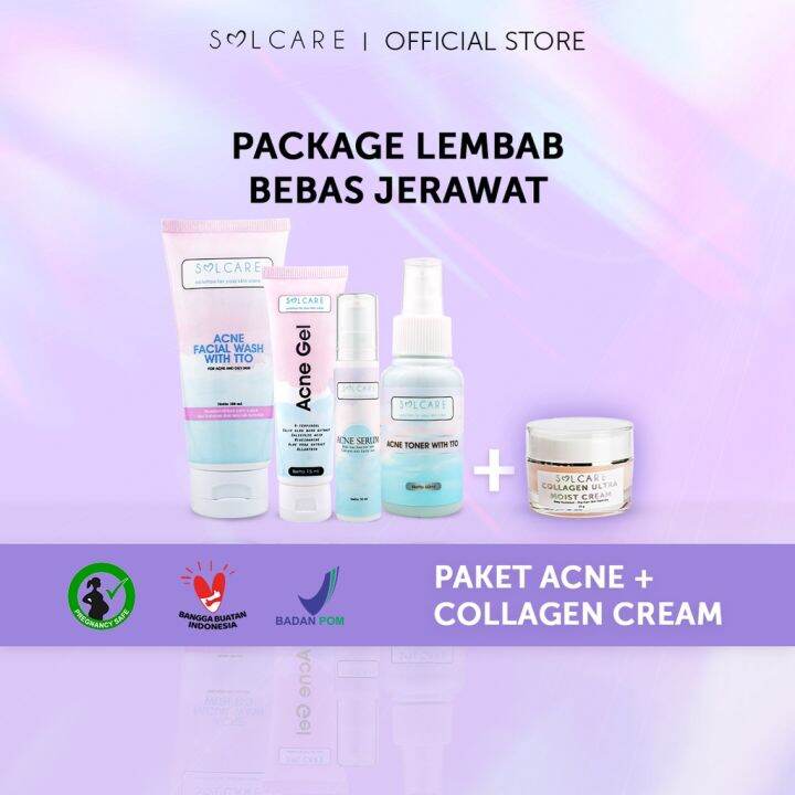 Solcare Acne Series Package with Collagen Cream | Lazada Indonesia