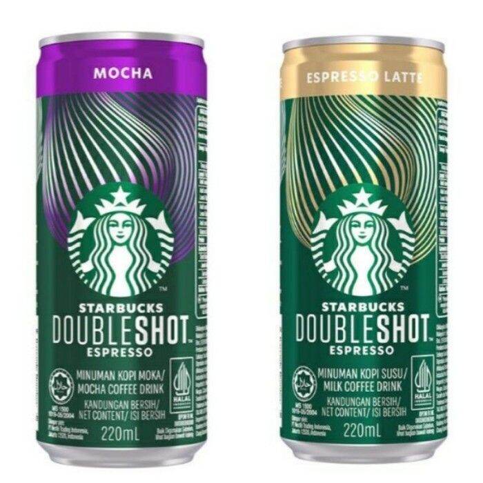Starbucks Doubleshot Espresso rasa Mocha / Espresso Latte 220ml kaleng ...