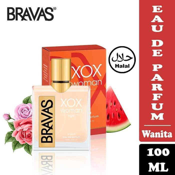 BRAVAS Parfum Wanita 100 ML Perfume Halal EDP XOX Woman Pink Merah Ori ...