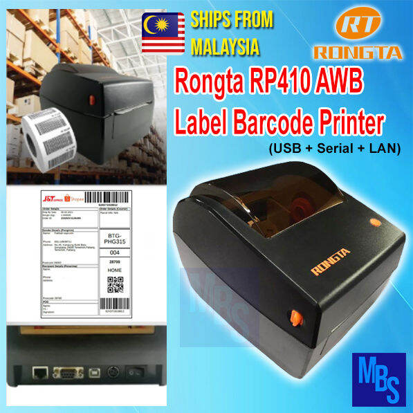 Rongta RP410 Label Barcode Printer A6 Air Waybill AWB Printer (LAN + USB + Serial) | Lazada