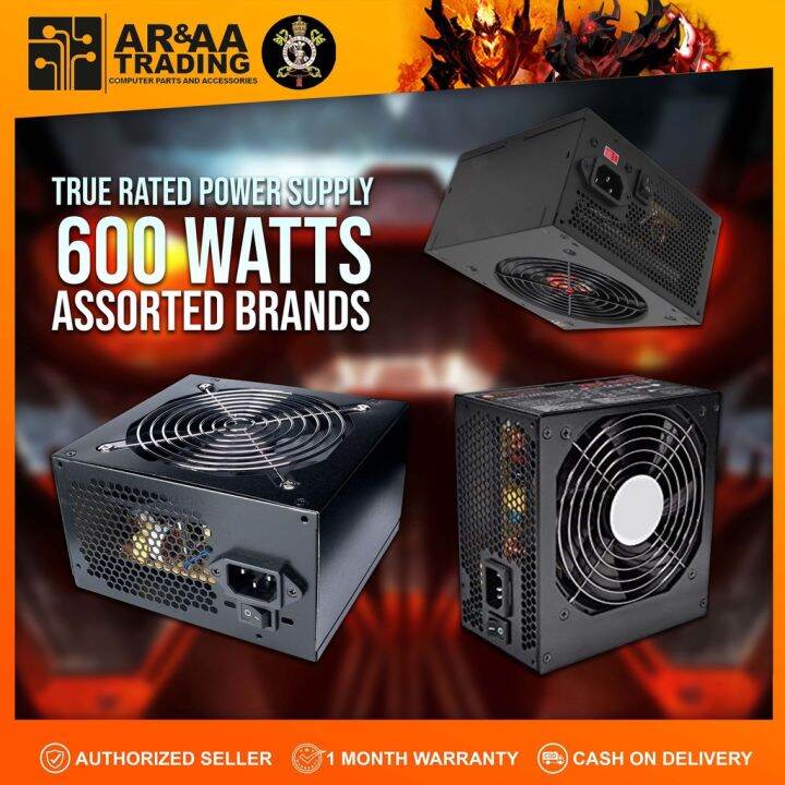 True Rated PSU 600watts Black Assorted Brands Power Supply | Lazada PH