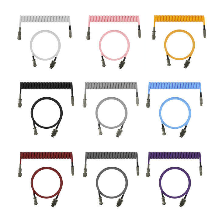 1.5m Coiled Keyboard Wire Type C To USB Keyboard Wire Electroplated ...