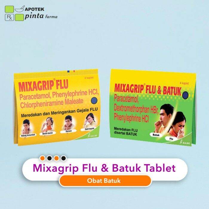 Mixagrip Flu Dan Batuk 4 Kaplet | Lazada Indonesia