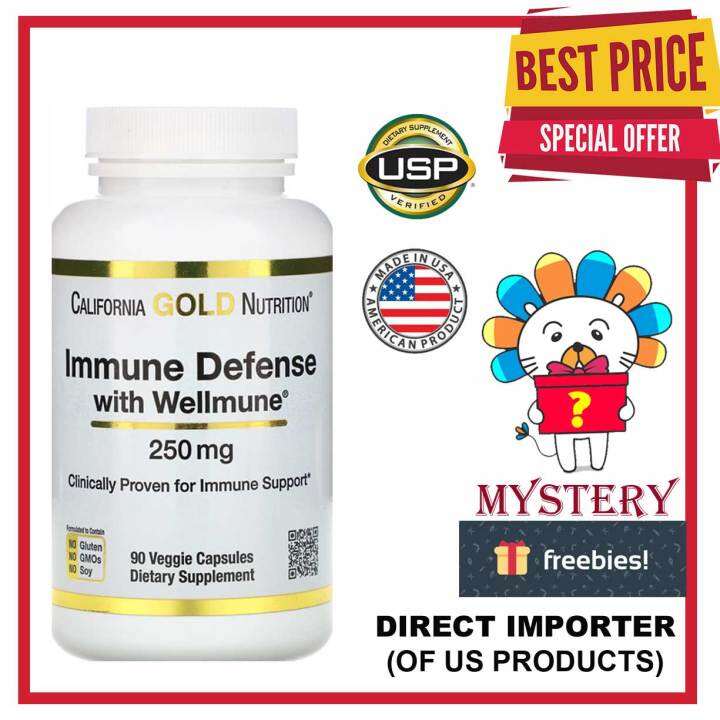 California Gold Nutrition, Immune Defense with Wellmune, Beta-Glucan ...