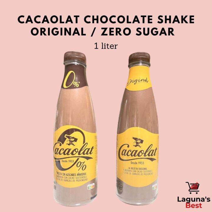 Cacaolat Chocolate Shake 0% Zero Added Sugar / Original Bottle 1 liter ...