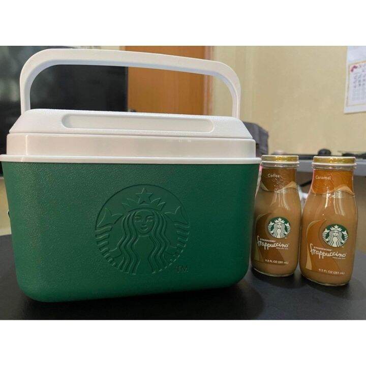STARBUCKS COOLER WITH 6PCS frappe bottle GREEN COLOR ONLY! | Lazada PH