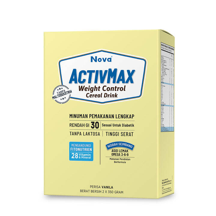 NOVA ACTIVMAX WEIGHT CONTROL CEREAL DRINK 2X350G | Lazada