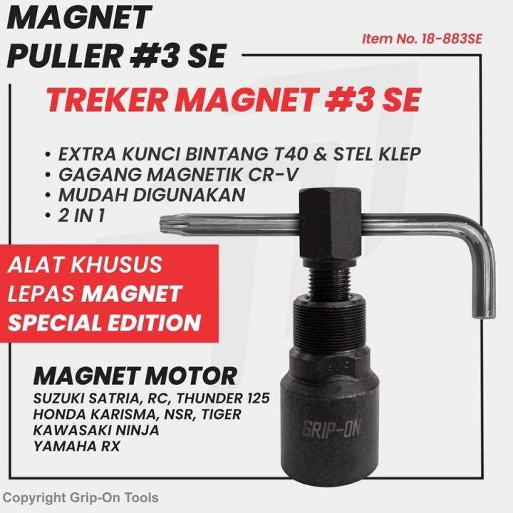 GRIP ON SPECIAL EDITION Treker Magnet No. 3 + Kunci Stel Klep Bintang ...