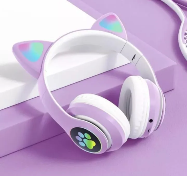 Bando Kucing / Headphone Wireless Bluetooth Bentuk Telinga Kucing Warna ...