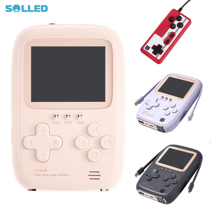 2 In 1 Retro Handheld Game Console Power Bank With 500 Classical Games ...