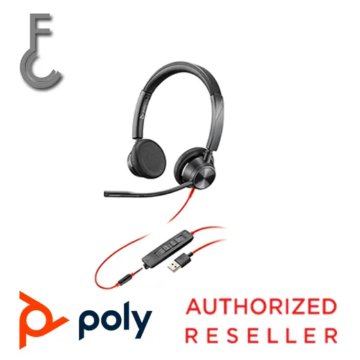 Poly Plantronics Blackwire 3325 USB-A Wired Dual-Ear Stereo Headset ...