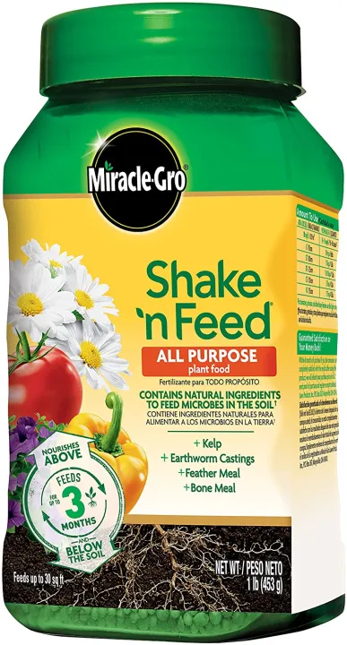 Miracle-Gro Shake 'N Feed All Purpose Continuous Release Plant Food 1LB ...