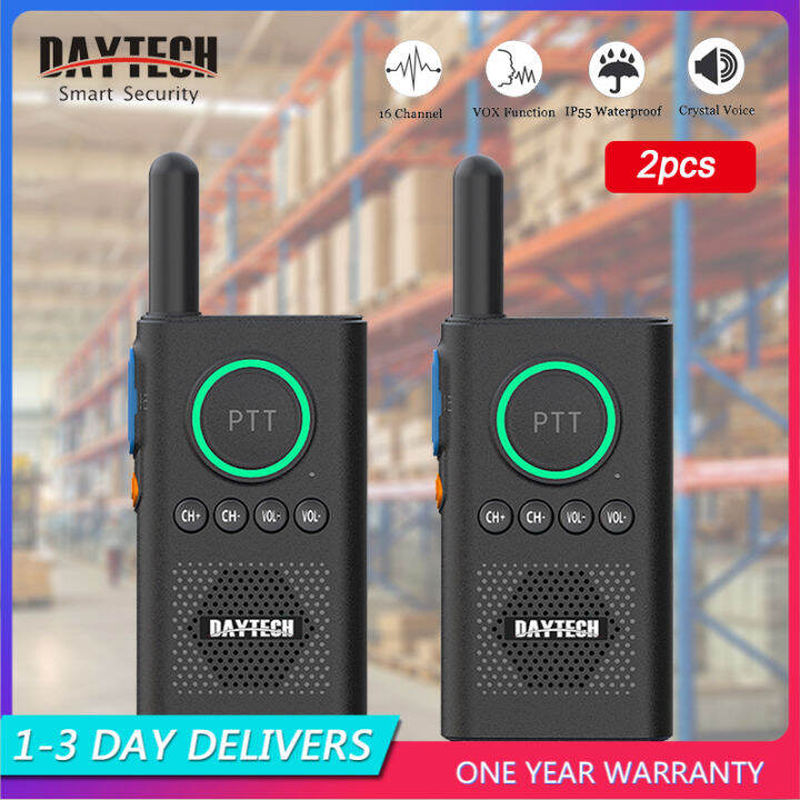 Daytech Wireless Walkie Talkie เครื่องส่งรับวิทยุ ยาว 1.5 ไมล์ วิทยุสื่อสาร Intercom ไร้สาย 16 ...