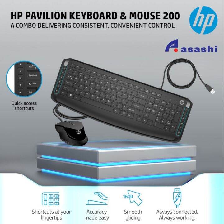 HP PAVILION 200 Capri Keyboard Mouse Combo - 9DF28AA | Lazada