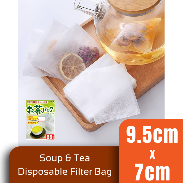 [JAPAN] KYOWA Japanese Tea Filter Disposable Bag with Zipper 66-PCS Set ...