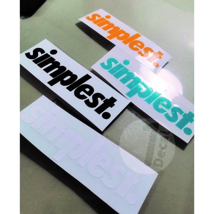 Simplest sticker decal 2 sizes available | Lazada PH