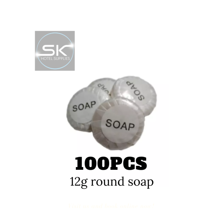 【SK】100 pcs 10 grams Hotel White Round Bath Soap | Lazada PH