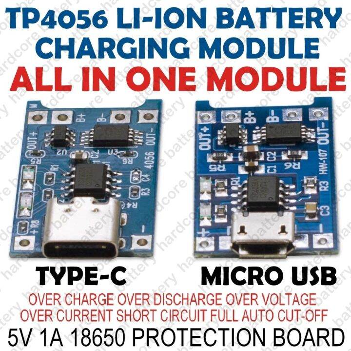 TP4056 Type-C micro USB 5V 1A 2A Battery Fast Charging protection ...