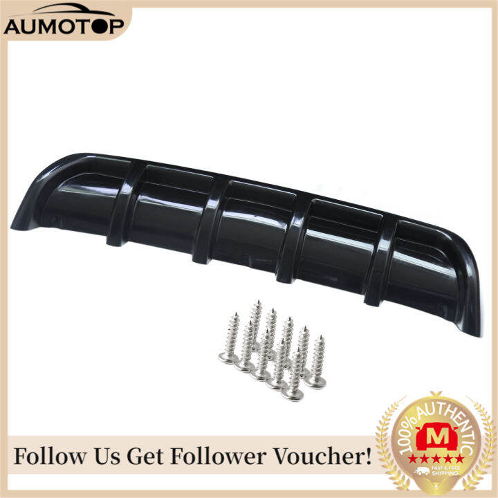 Universal Car Rear Bumper Lip Diffuser 6 Fin Shark Fin Style Car Back ...