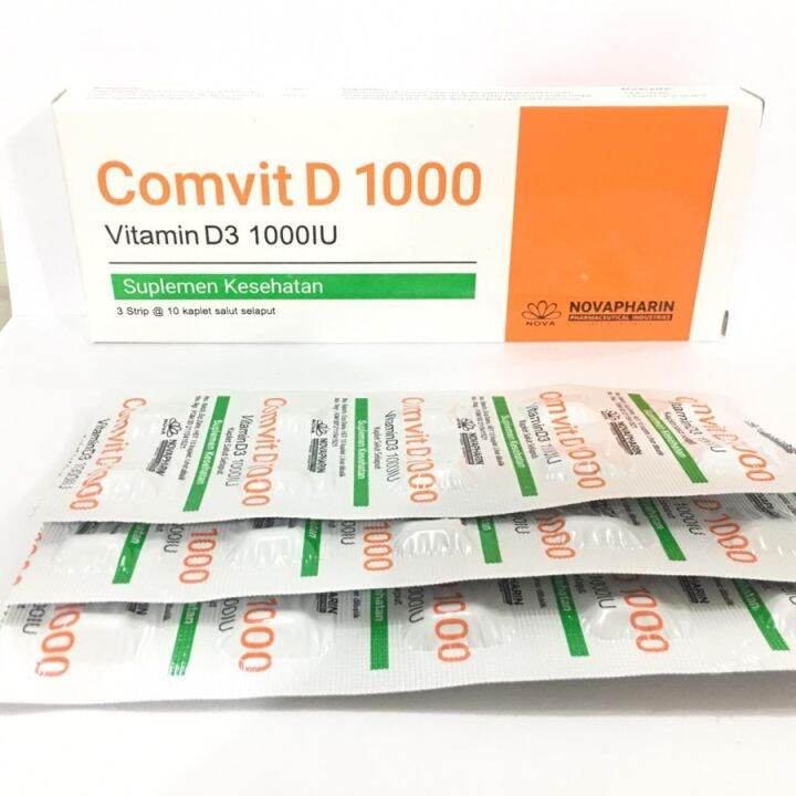 Menjaga Kesehatan Tulang dan Gigi Vitamin D3 1000IU COMVIT D3 1 box 30 ...