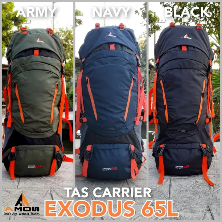 TAS GUNUNG CARRIER 65L - AMOS - SERIE EXODUS NEW WORLD 65L 100% ...