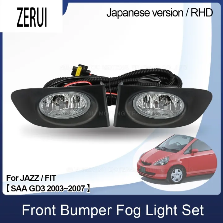 ZR Car Front Bumper Fog Light Fog Lamp Upgrade Kit For HONDA FIT JAZZ ...