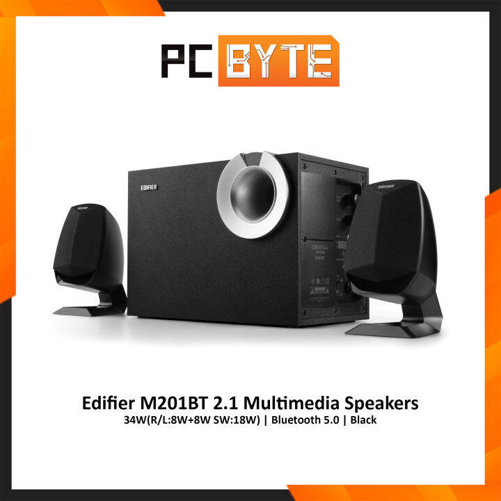 Edifier M201BT 2.1 Multimedia Speakers (34W(R/L:8W+8W SW:18W ...