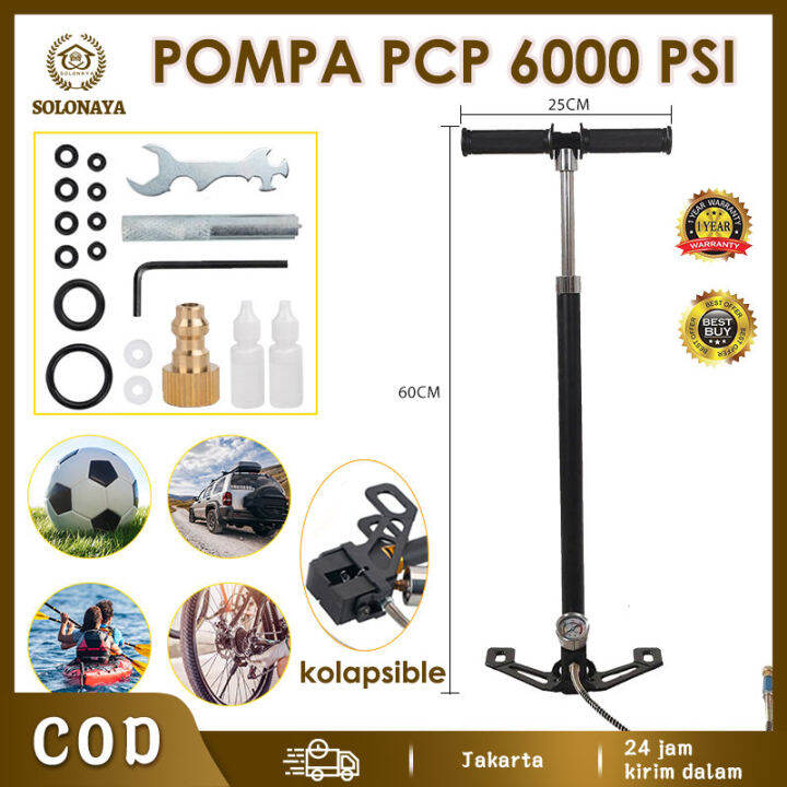 POMPA PCP, High Pressure 4500psi 6000psi Tungsten Steel 3 Stage Hand Pump for PCP Air Kit Boat ...