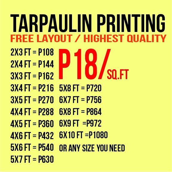 Canvas Tarpaulin Sizes And Price List at Dora Hubbard blog