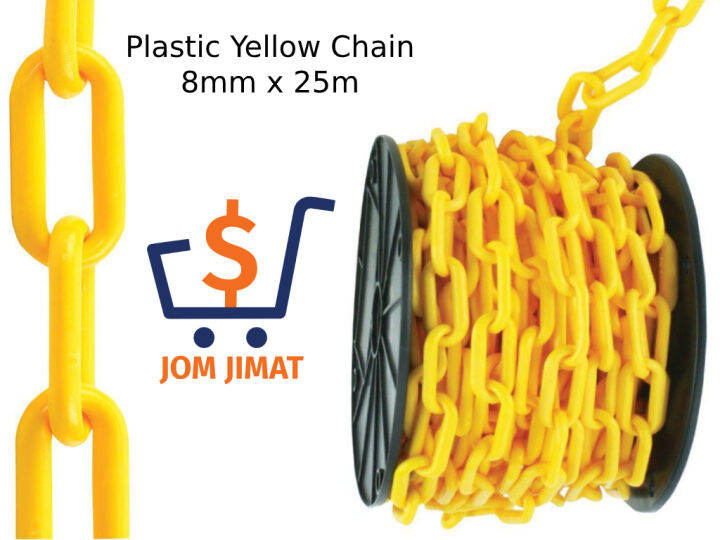 Plastic Yellow Chain 8mm x 25m | Lazada