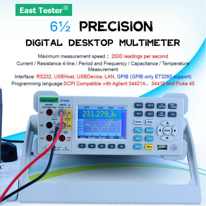 ET3260 Digital Multimeter 61/2 Bit Precision Automatic Counts with 3.5 ...