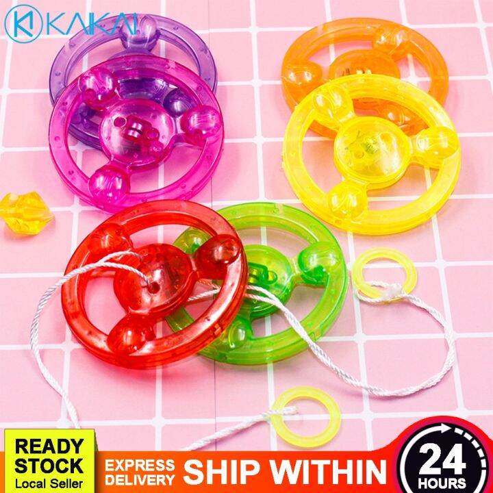 🔥 FOCUS ATTENTION 🔥 Hand Pull Luminous LED Flashing Spinning Rope ...
