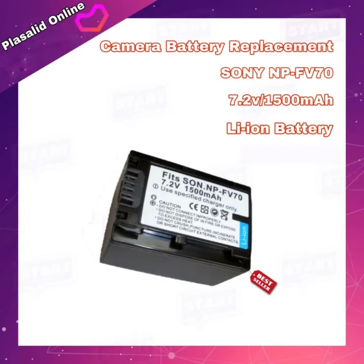 แบตเตอรี่กล้อง Camera Battery Replacement SONY NP-FV70 (7.2V/1500mAh) Li-ion Battery รับประกัน 1 ...