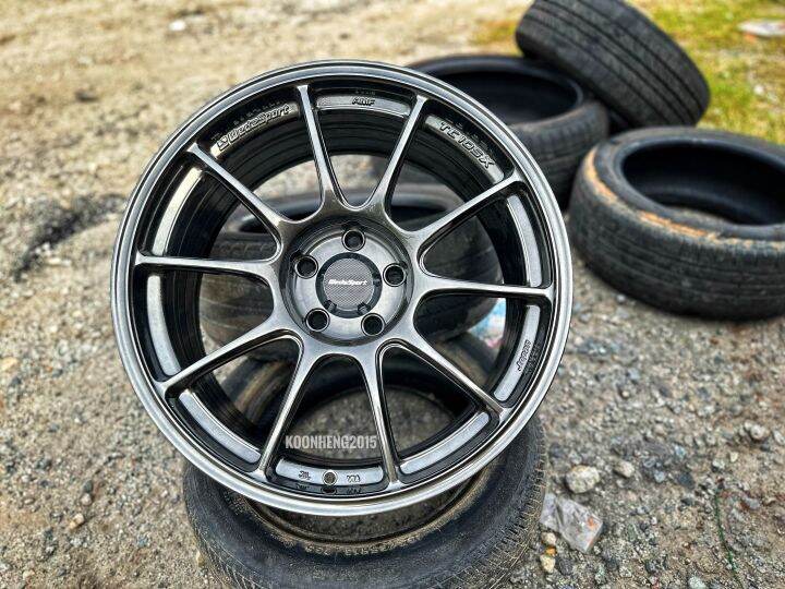 Flow Forming WedsSport TC105X Wheels New Sport Rim - 18x8.5J 5x113 HYPER BLACK - READY STOCK ...