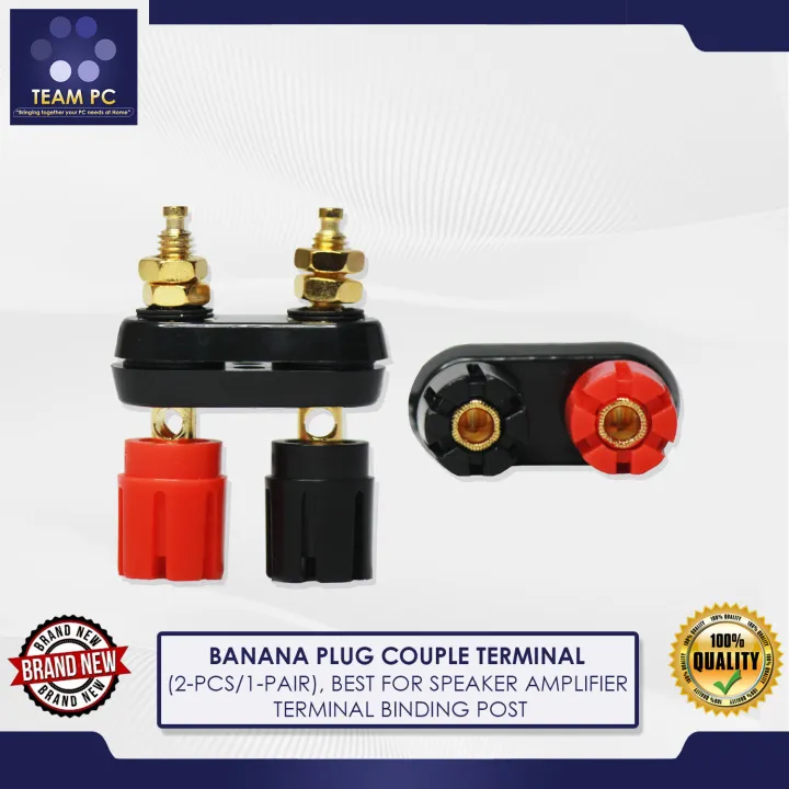 BANANA PLUG COUPLE TERMINAL (2-PCS/1-PAIR), BEST FOR SPEAKER AMPLIFIER ...
