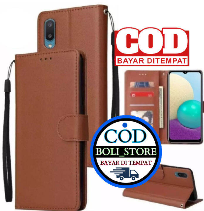 CASING / CASE KULIT COCOK UNTUK TIPE HP SAMSUNG A02/M02 CASING DOMPET ...
