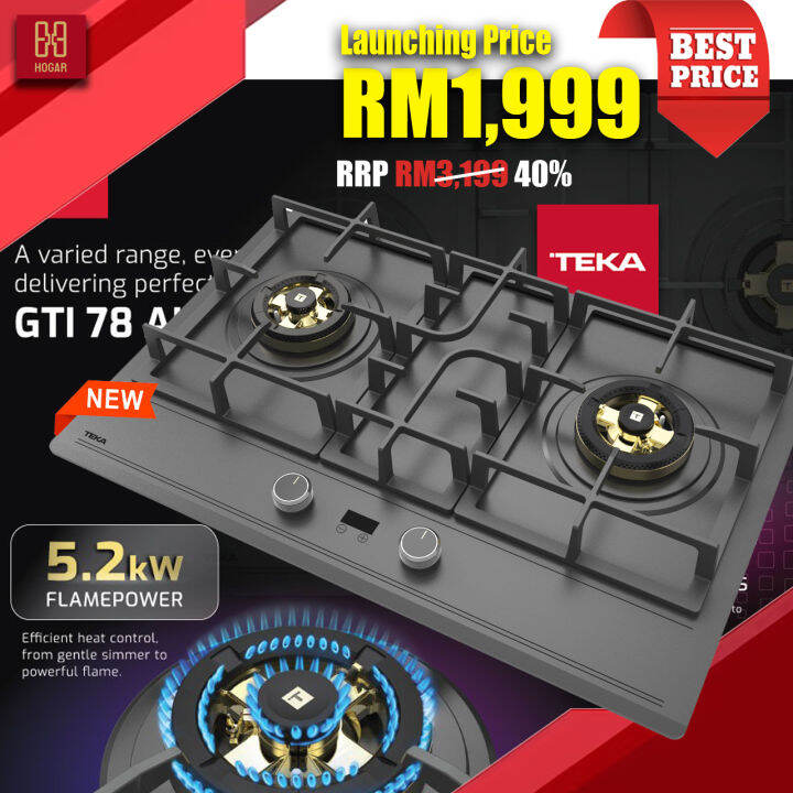 Teka Gas Hob GTI 2G Ai Al | Dapur Gas TEKA | GTI782g | Lazada
