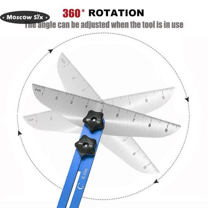 【Top quality】Stair Tread Gauge Foldable Measuring Angle Ruler for ...