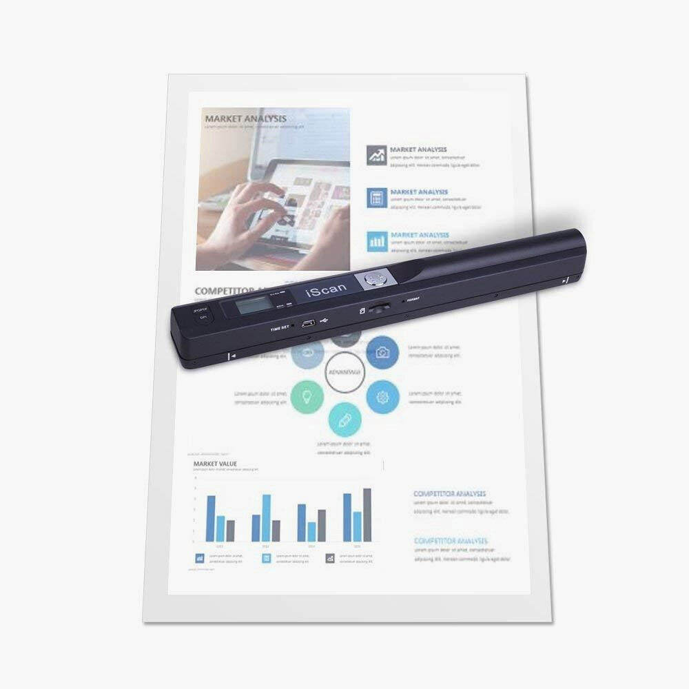 Document Scanner Portable Handheld Scanner Mobile 900DPI HD Home Color ...