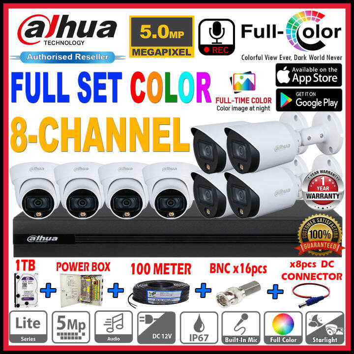 Dahua COLORVU Full Time Colour Audio 🌟8 CHANNEL🌟 5.0MP FULL SET CCTV ... Dahua COLORVU Full Time Colour Audio 🌟8 CHANNEL🌟 5.0MP FULL SET CCTV ...