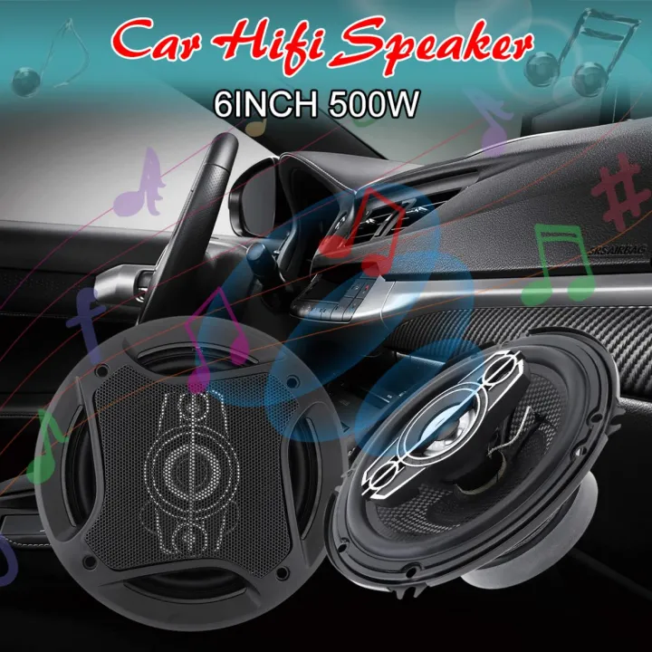 Speaker Subwoofer Mobil 6 Inch Hi Fi 500W 2PCS Loadspeaker Car Load ...