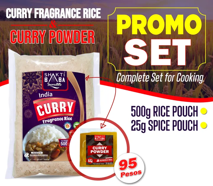 SHAKTI BABA Curry Fragrance Rice & Curry Powder Promo Set Ad 500g and ...