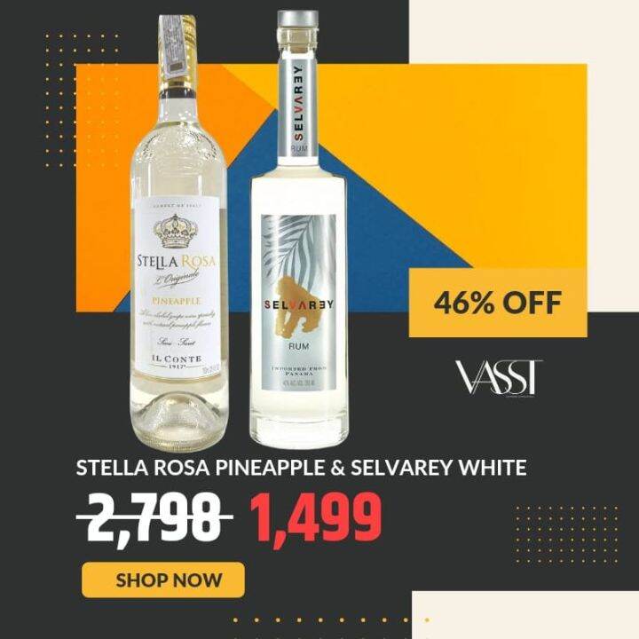 Stella Rosa Pineapple 750mL AND SelvaRey White Rum 750mL | Lazada PH