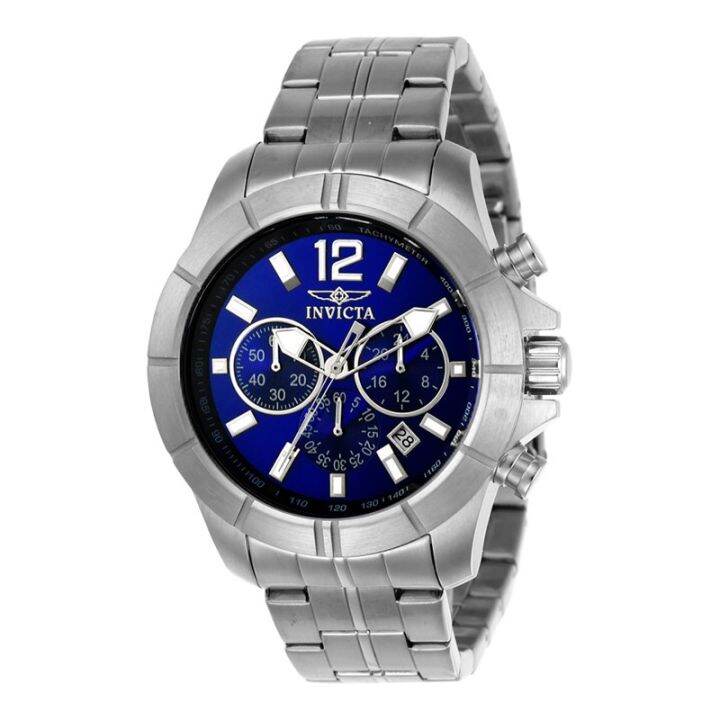 Jam Tangan Pria INVICTA Specialty 21464 Chronograph Blue Dial Stainless ...
