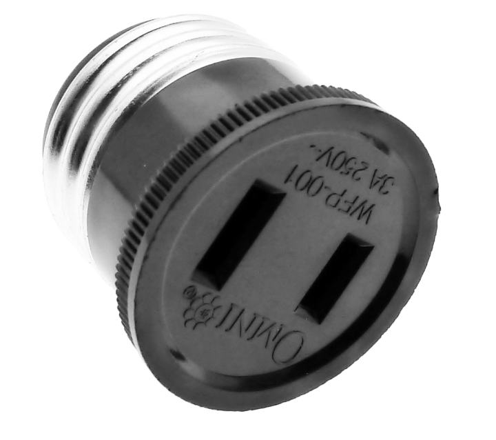 OMNI Female Plug 3A 250V E27 Base to Flat Pin Outlet WFP-001 | Lazada PH