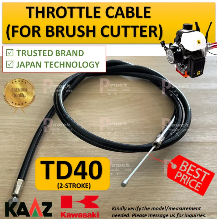 [TD40] THROTTLE CABLE / KABLE Spare part for Brushcutter / Grass Cutter ...